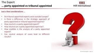 Thomas hofbauer the role of the expert witness in arbitration | PDF