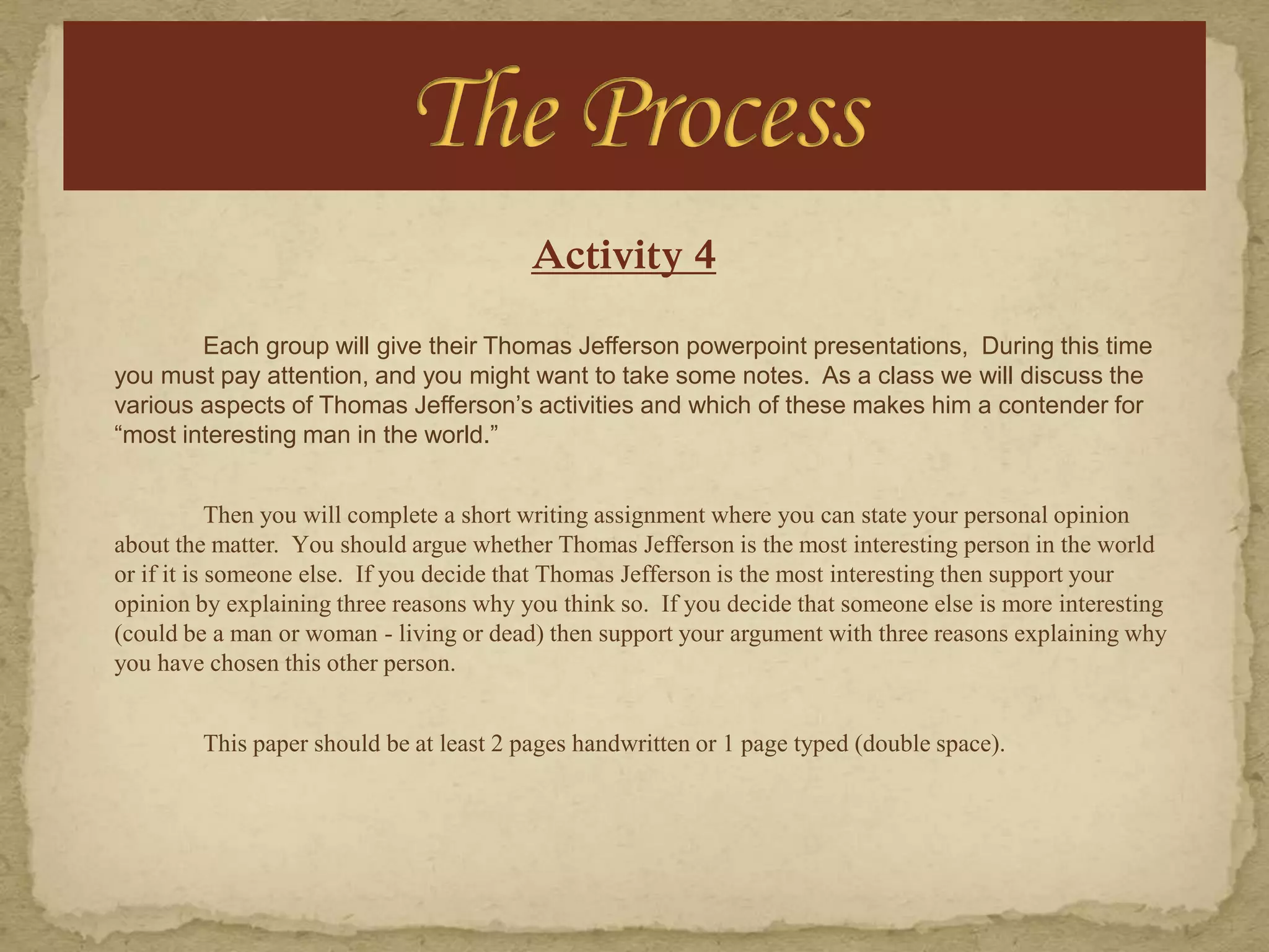 Thomas jefferson webquest | PPTX