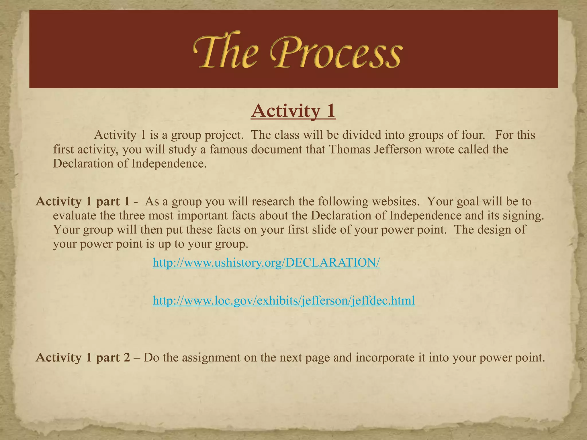 Thomas jefferson webquest | PPTX