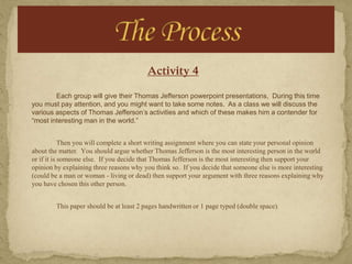 Thomas jefferson webquest | PPTX