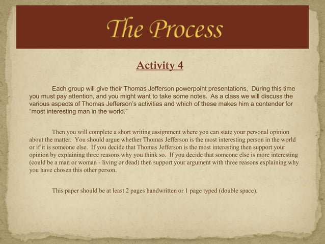 Thomas jefferson webquest | PPTX