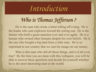 Thomas jefferson webquest | PPTX