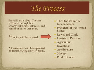 Thomas jefferson webquest | PPTX