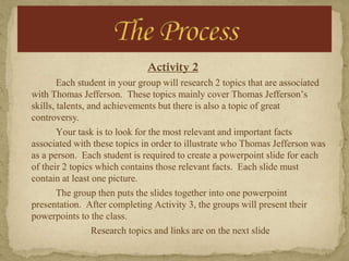 Thomas jefferson webquest | PPTX