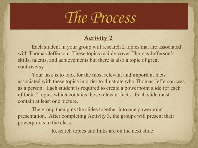 Thomas jefferson webquest | PPTX