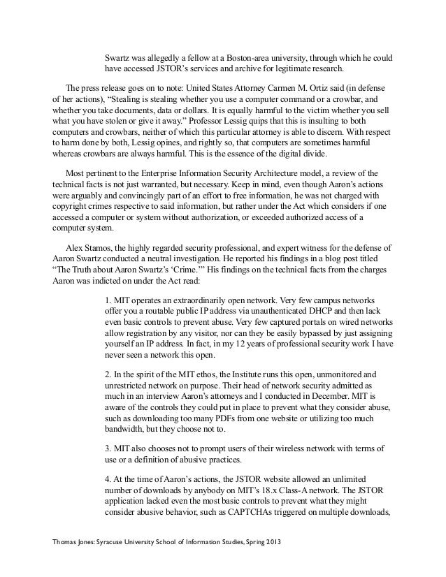 The CFAA and Aarons Law