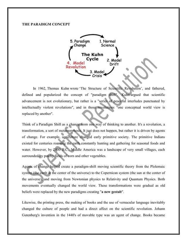 Thomas kuhn and paradigm shift | DOCX | Physics | Science