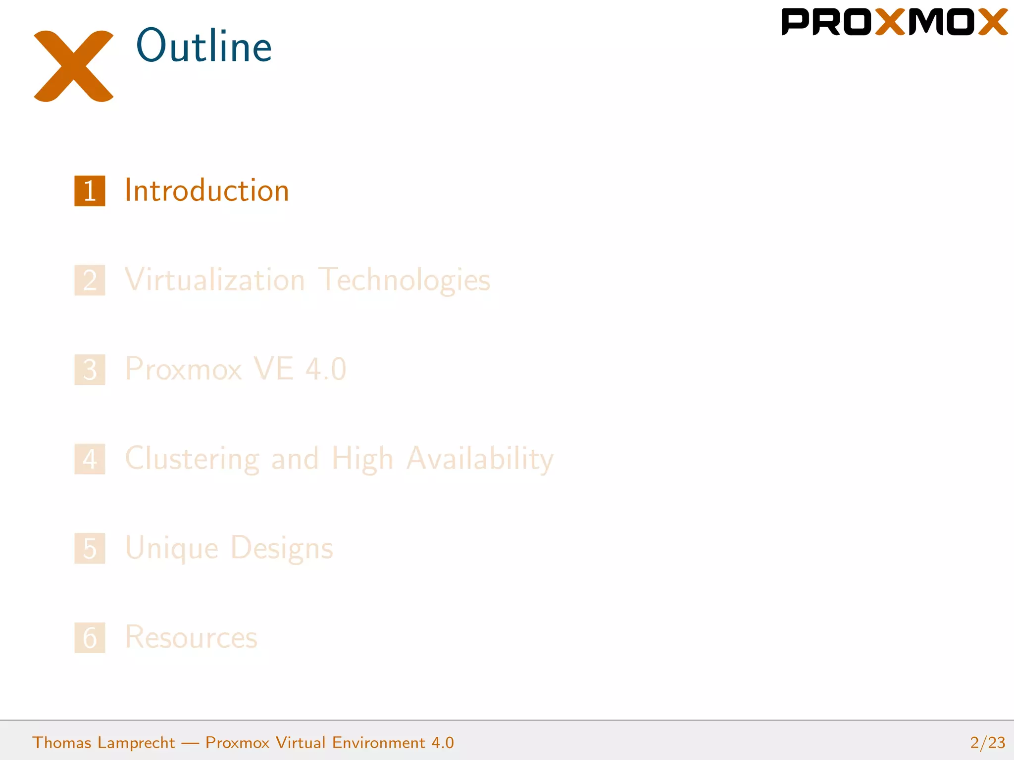 SFScon15 - Thomas Lamprecht: "Proxmox Virtual Environment 4.0" | PDF