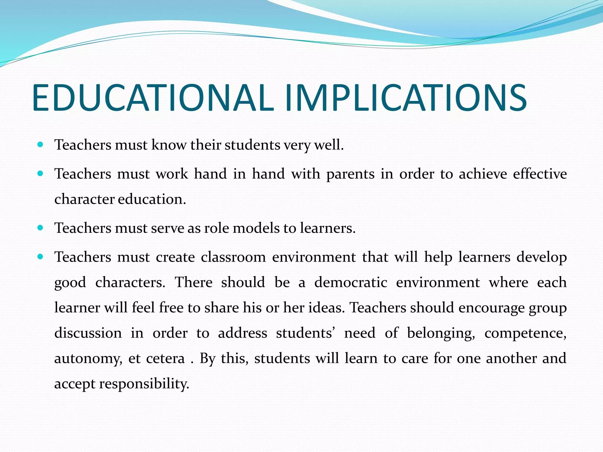Thomas lickona’s character education theory | PPTX