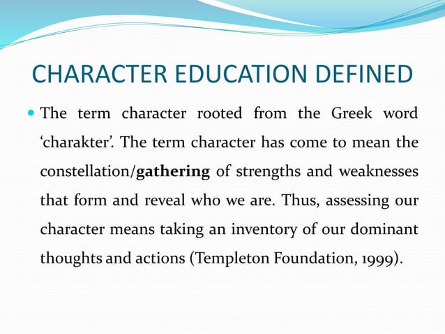 Thomas lickona’s character education theory | PPTX | Education