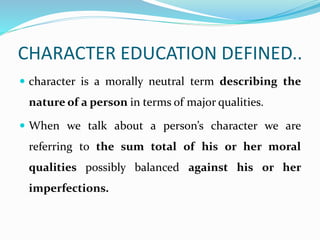 Thomas lickona’s character education theory | PPTX