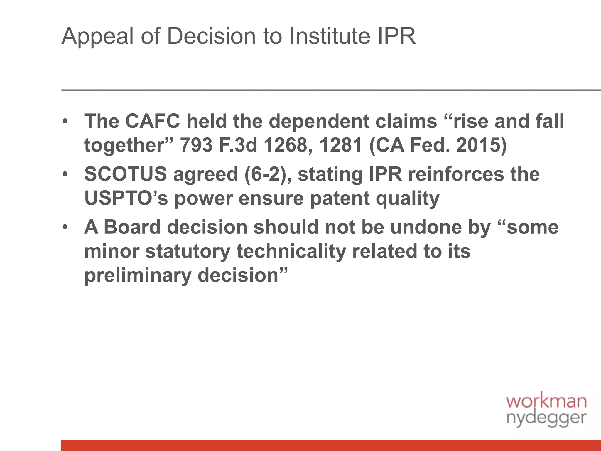 Cuozzo and Inter Partes Review | PPT