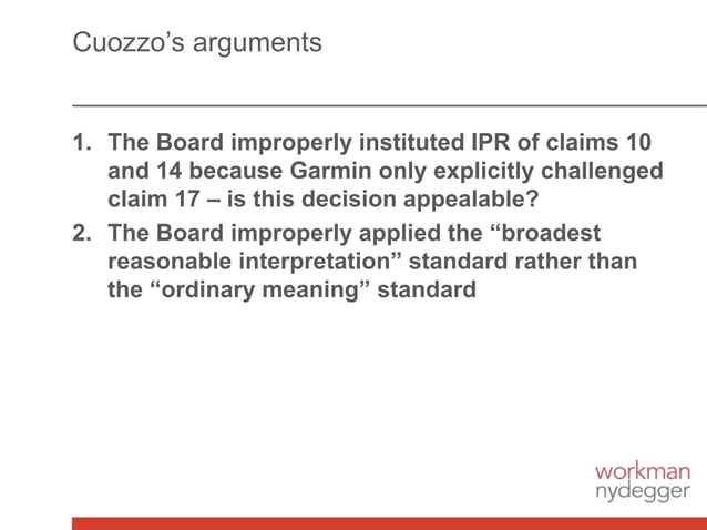 Cuozzo and Inter Partes Review | PPT