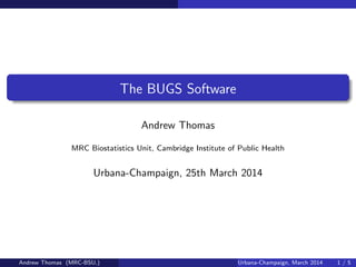 Andrew Thomas OpenBUGS | PDF
