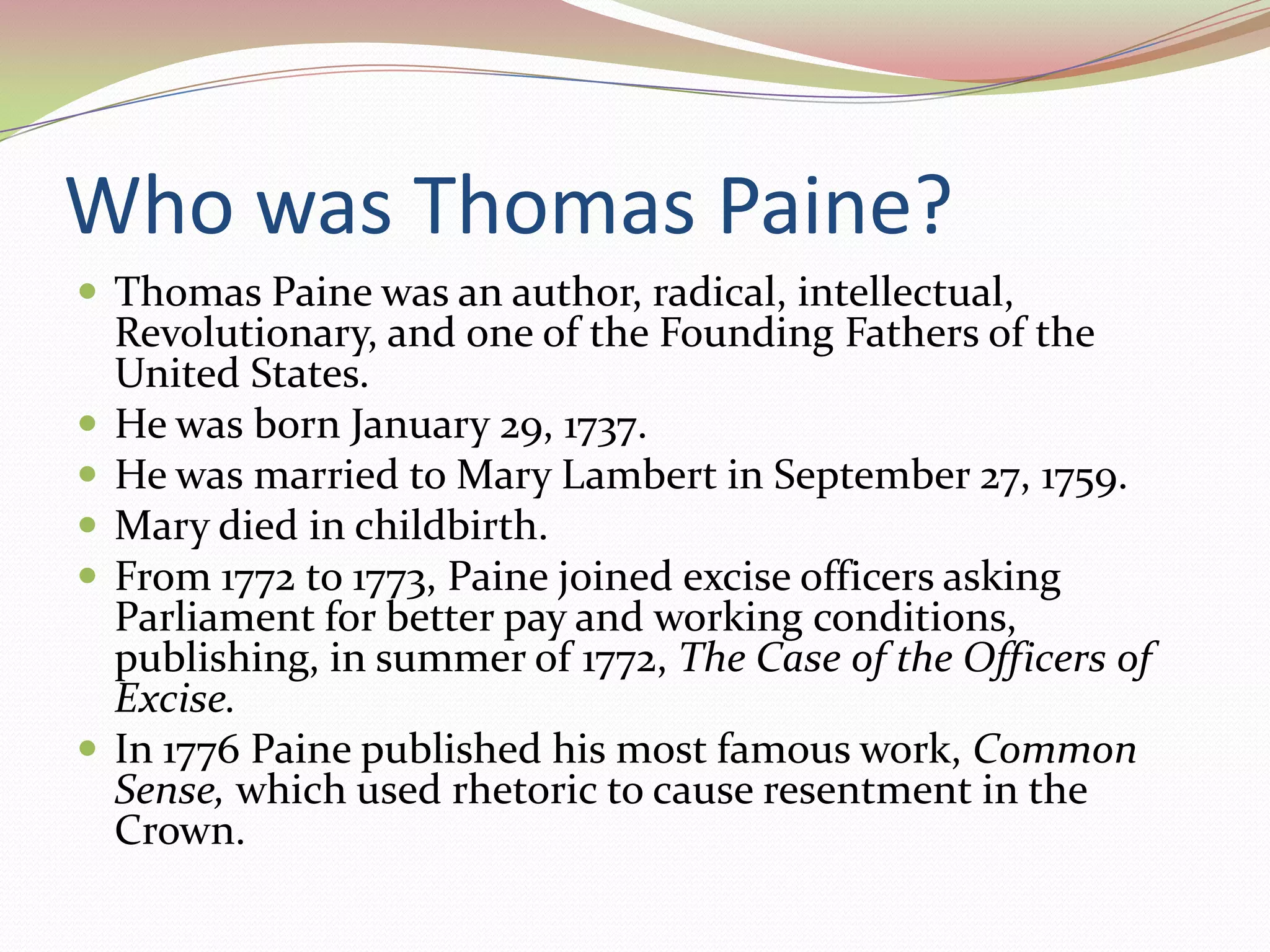 Thomas Paine | PPTX