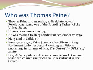 Thomas Paine | PPTX