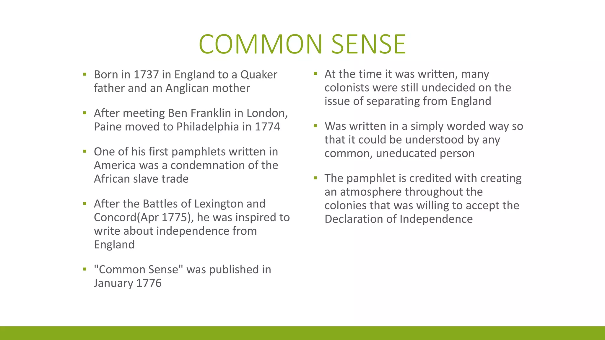 Thomas Paine- Presentation | PPTX