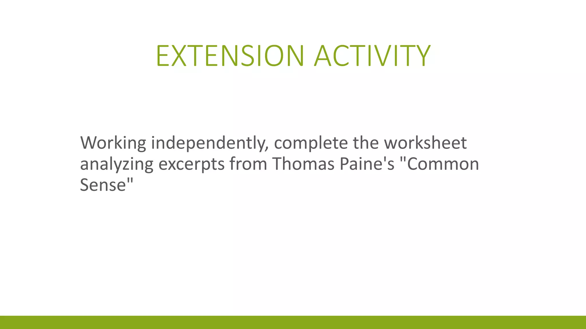Thomas Paine- Presentation | PPTX