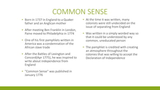 Thomas Paine- Presentation | PPTX