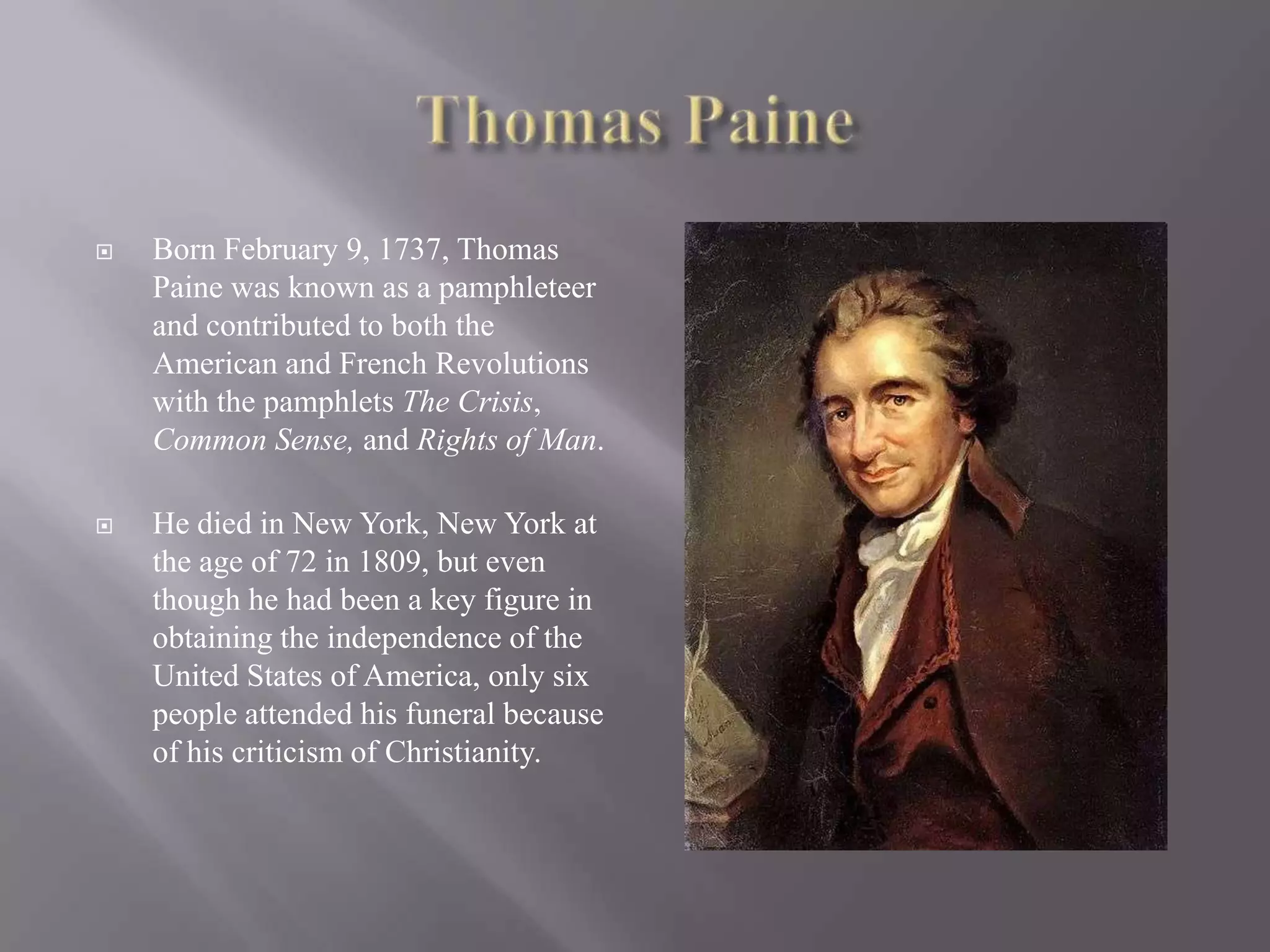 Thomas Paine | PPTX