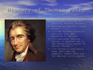 Thomas Paine And His Writings | PPT