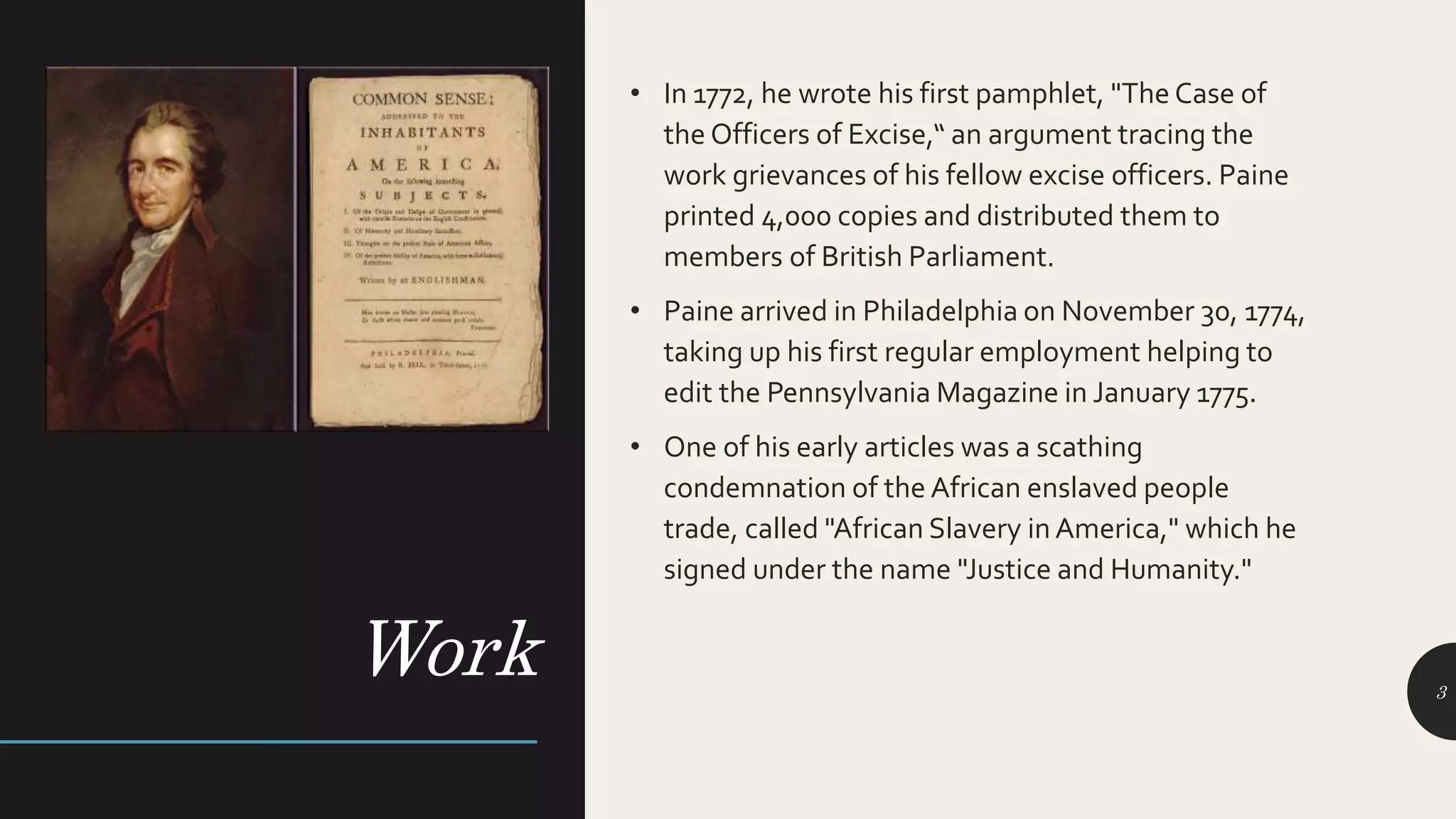 Thomas Paine Biography | PPT