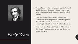 Thomas Paine Biography | PPT