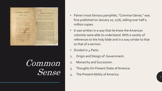 Thomas Paine Biography | PPT