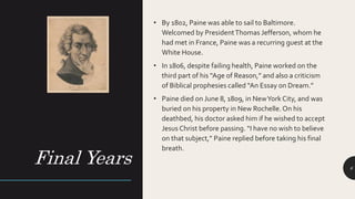 Thomas Paine Biography | PPT