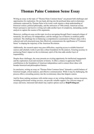 Thomas Paine Common Sense Essay.pdf