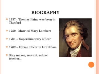 Thomas paine (definitivo) | PPT