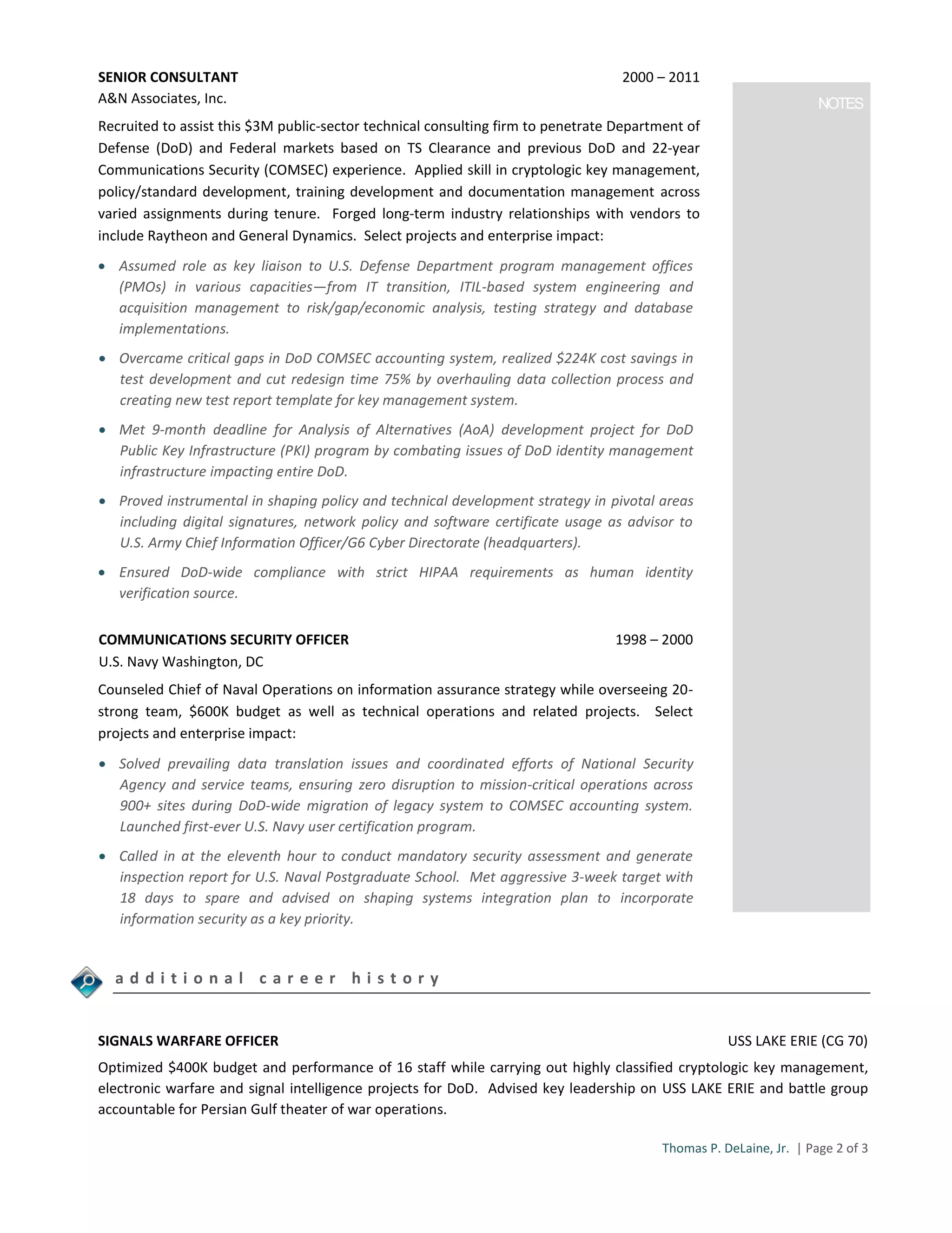 Thomas DeLaine’s Resume | PDF