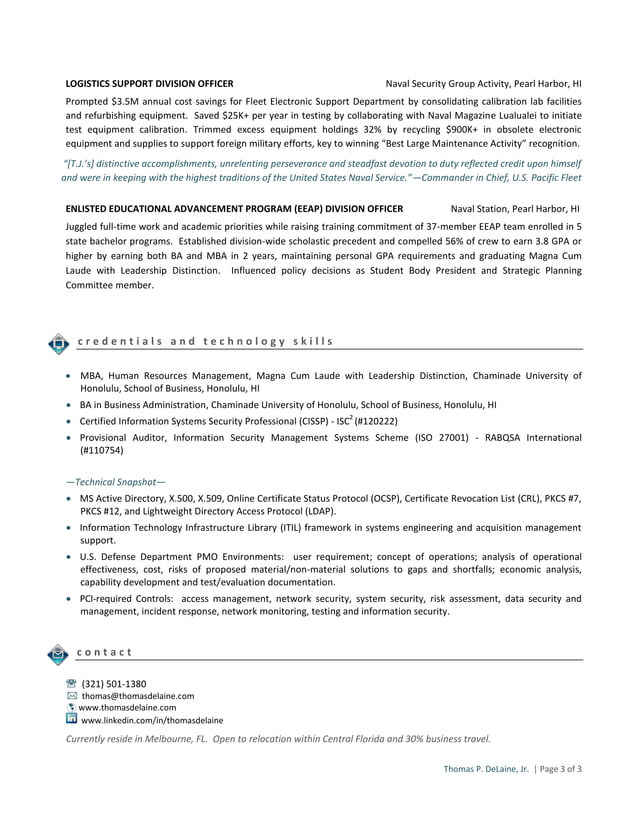 Thomas DeLaine’s Resume | PDF