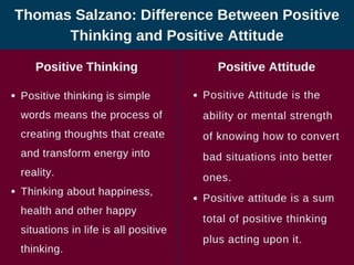 Thomas Salzano - The Power of Positive Thinking | PPT