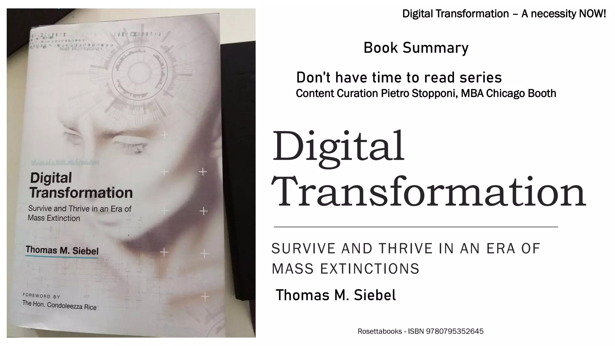 Thomas Siebel Digital Transformation Book Summary Pietro Stopponi Pdf