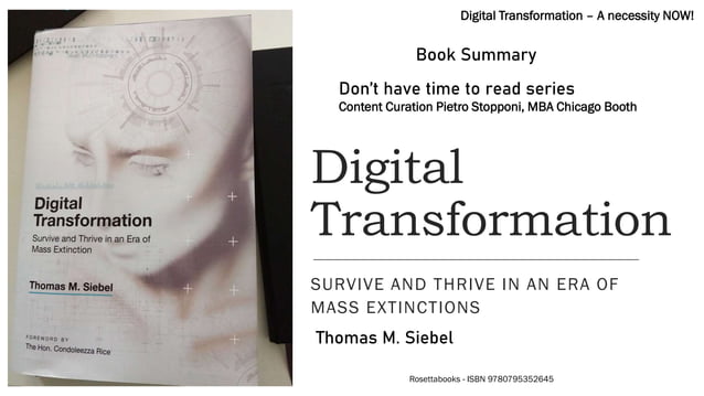 Thomas Siebel - Digital transformation - Book Summary Pietro Stopponi ...