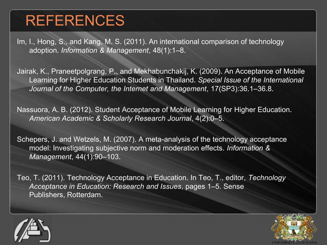 Mobile learning adoption in higher education in guyana | PPT