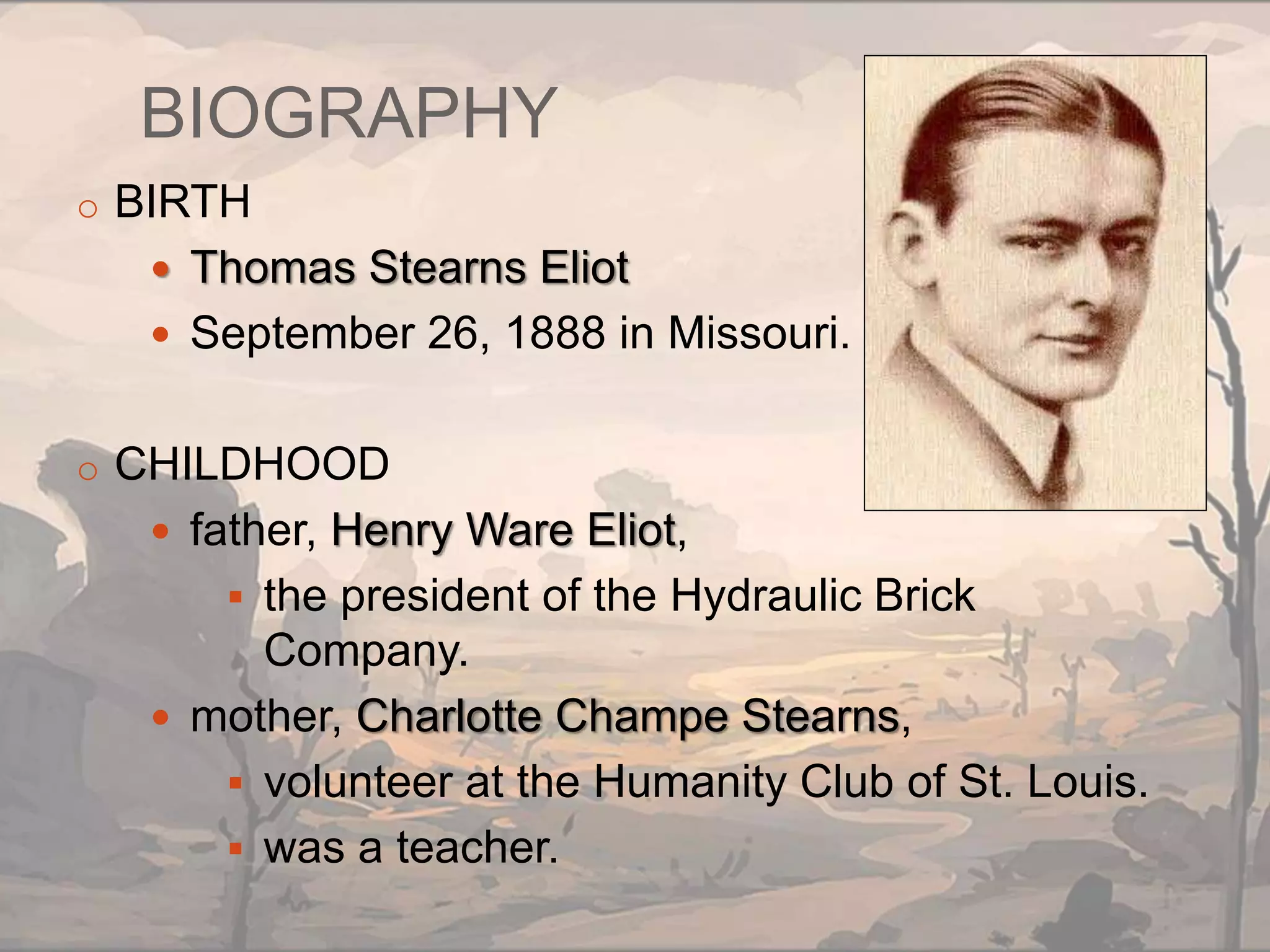 Thomas Stearns Eliot | PPTX