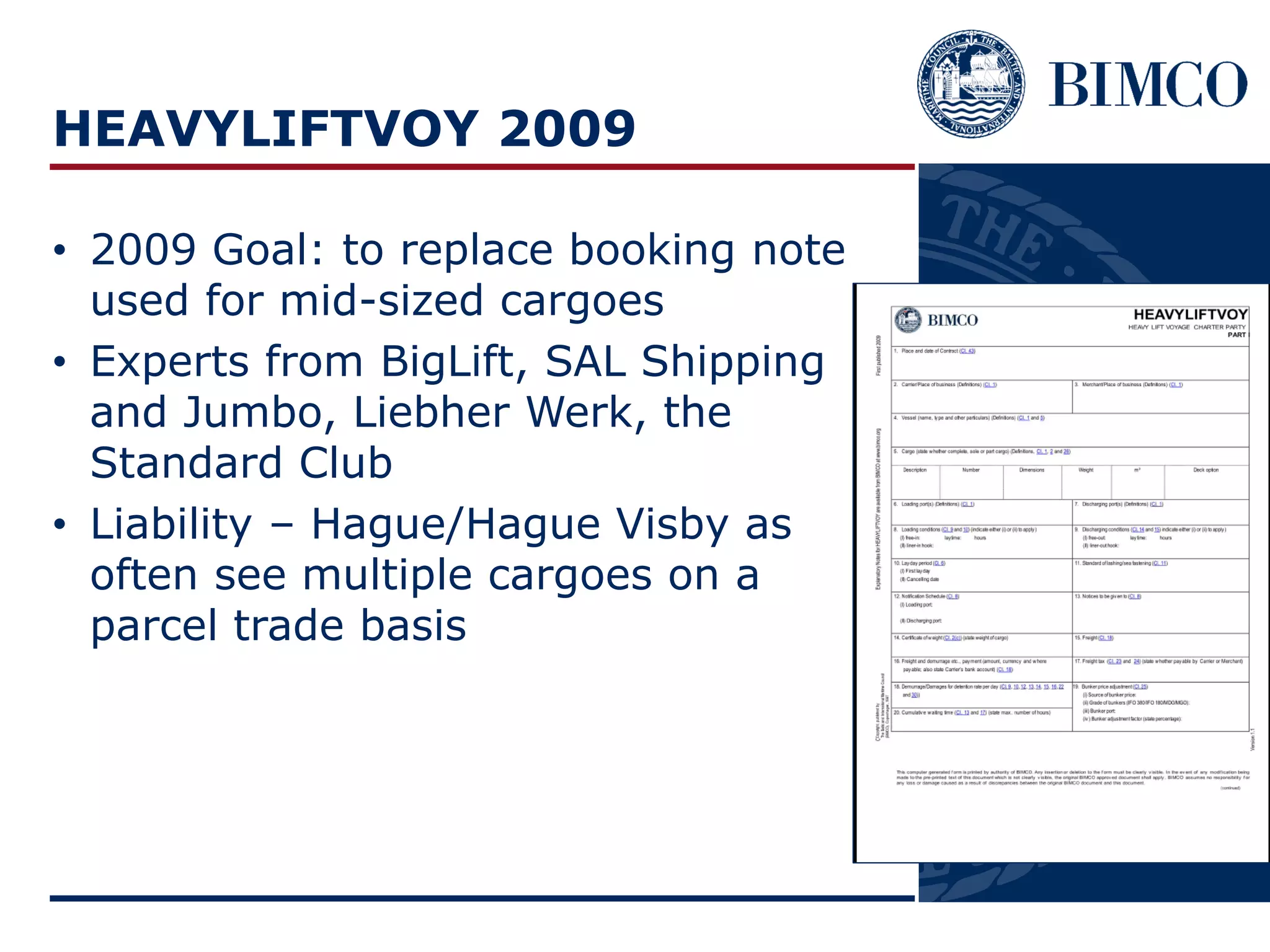 PowerLogistics Asia 2013- " Contracts for Heavy Lift Shipping and ...