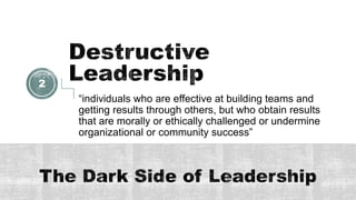 Destructive Leadership - Thomas Watson | PPT