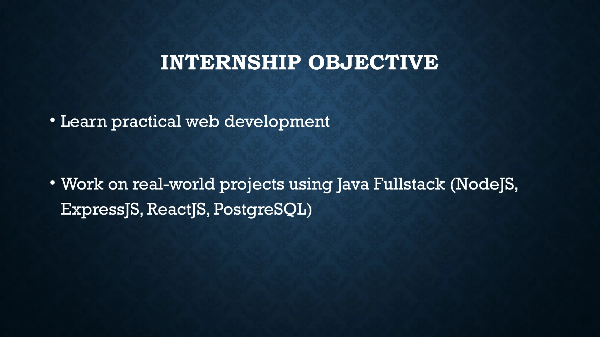 THOMASWeb development presentation.pptx one month internship | PPTX