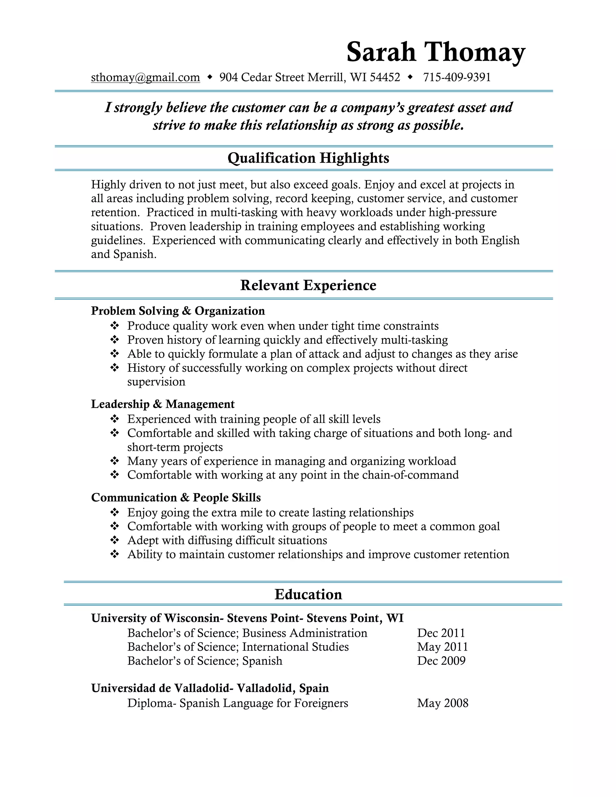 Thomay resume | PDF