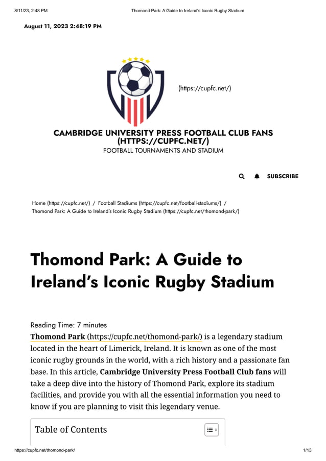 Thomond Park_ A Guide to Ireland's Iconic Rugby Stadium.pdf