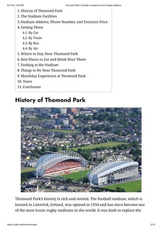 Thomond Park_ A Guide to Ireland's Iconic Rugby Stadium.pdf