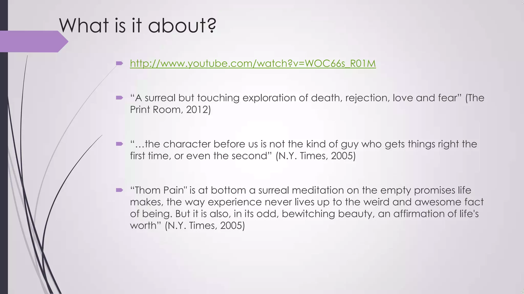 Thom pain (based on nothing) | PPTX