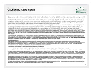 Thompson creekfeb13presentation | PPT