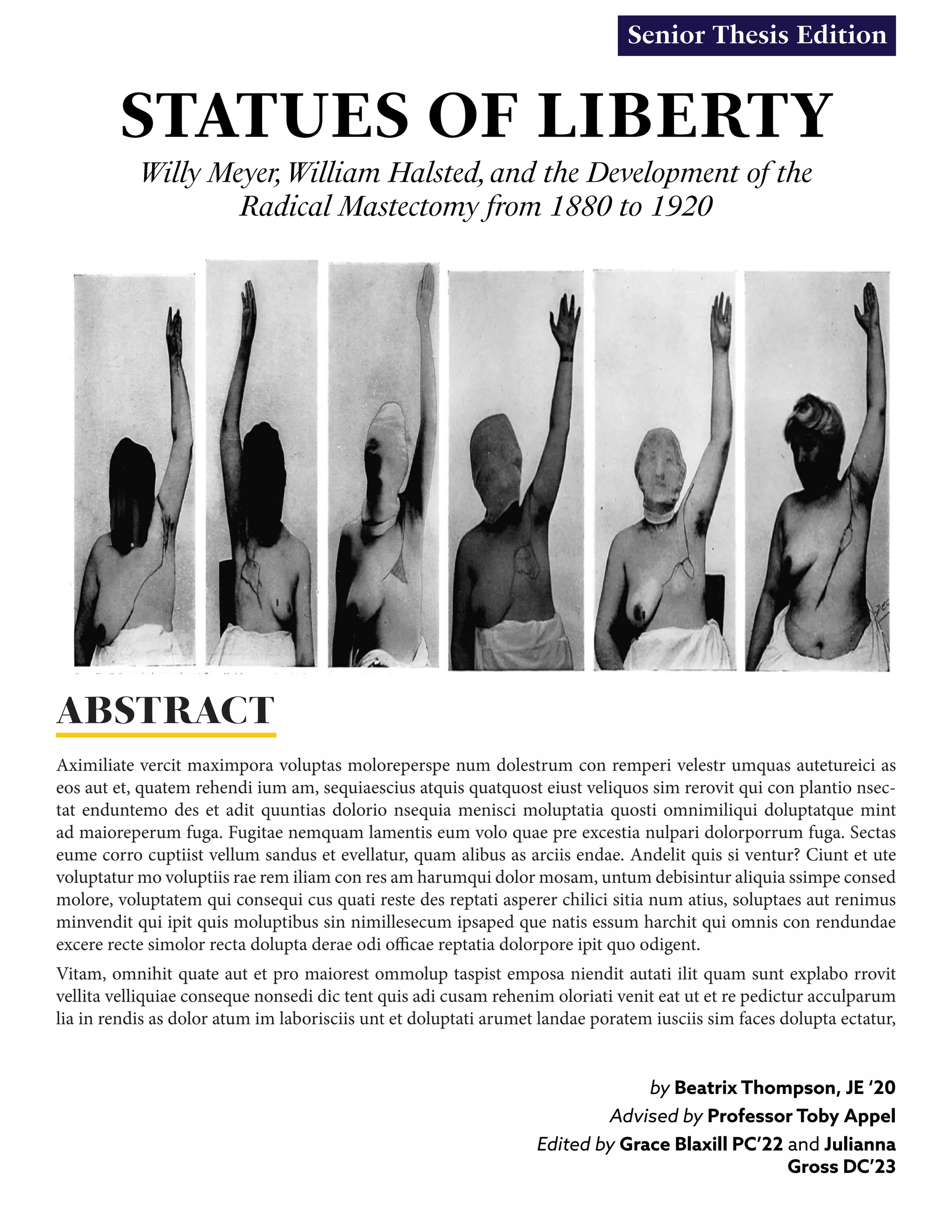 Statues of Liberty: Wily Meyer, William Halsted, and the Development of ...