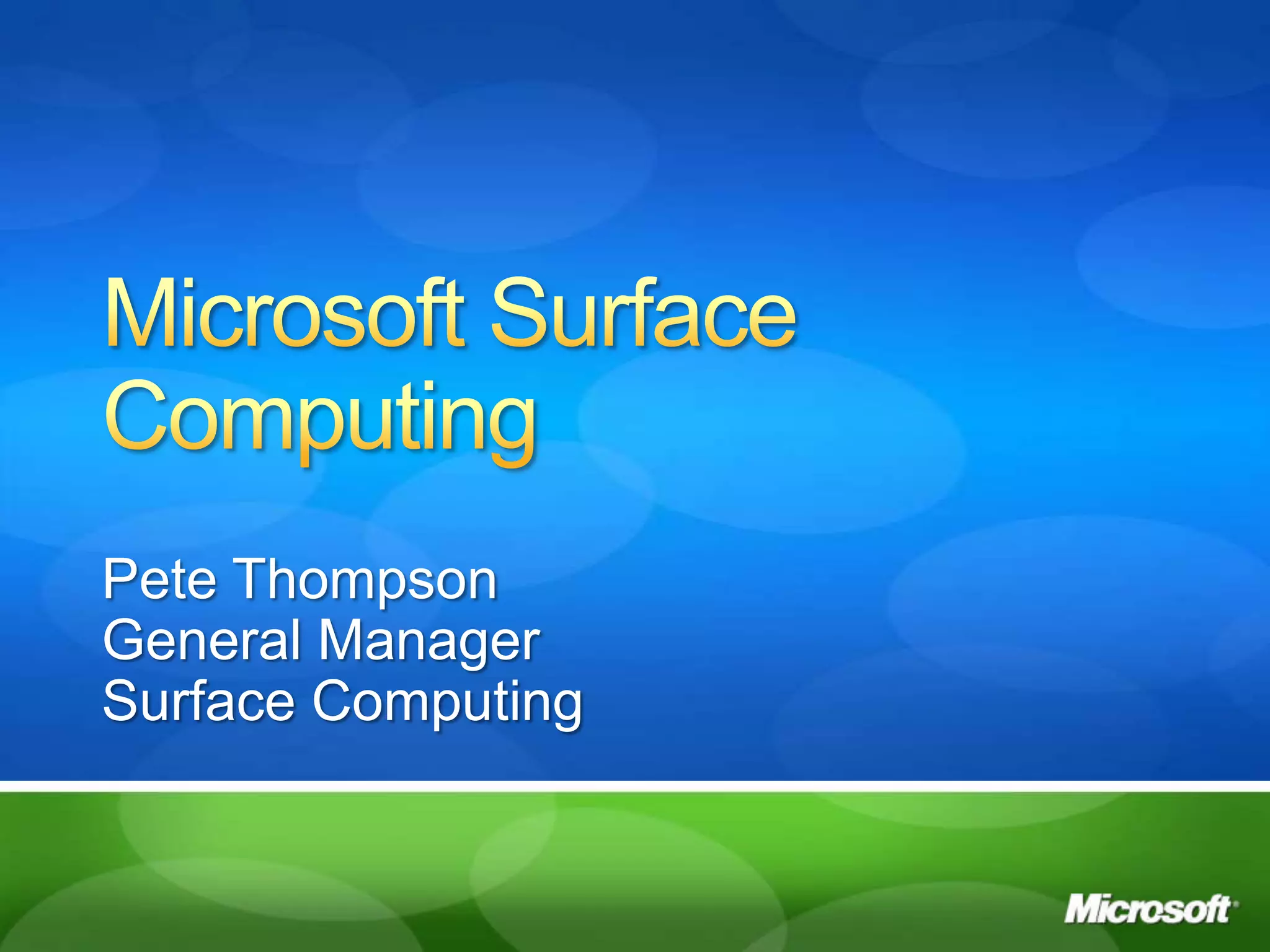 Thompson pete microsoft | PPTX