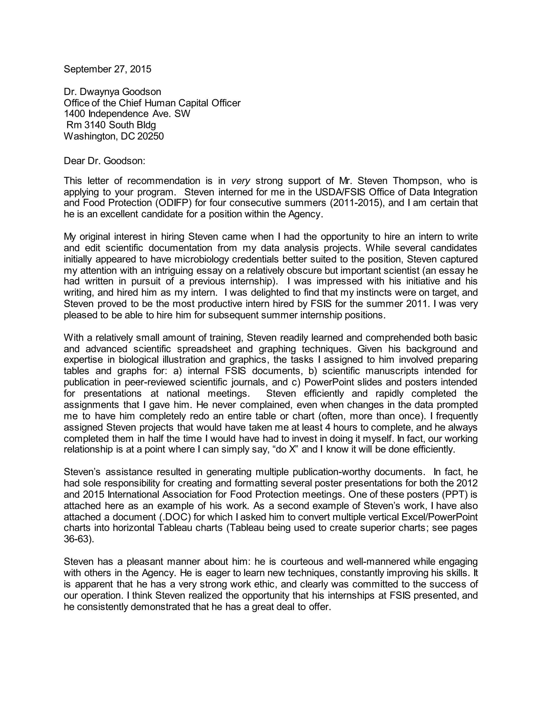 Letter of Recommendation | DOCX