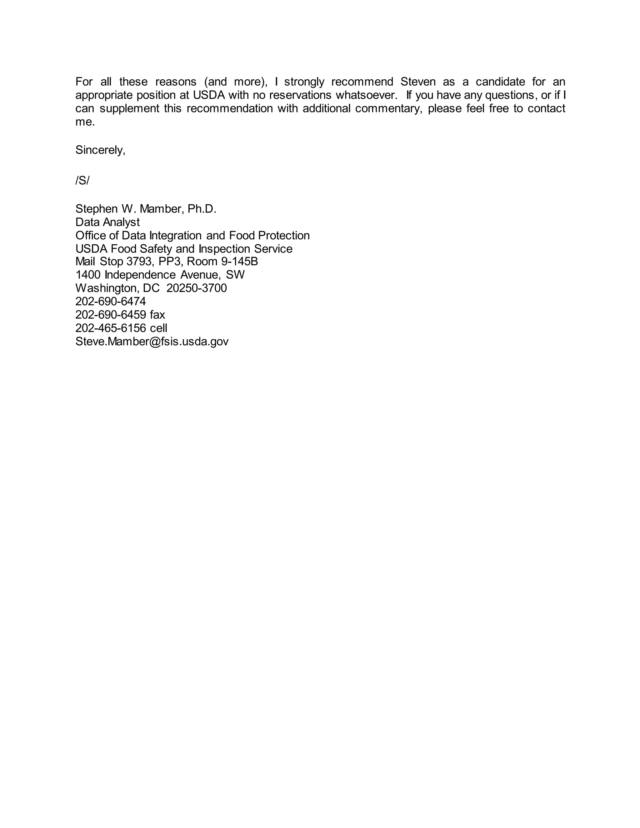 Letter of Recommendation | DOCX